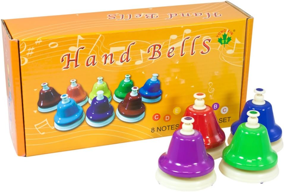 Percussion Workshop set of 8 colour combi desk bells : Amazon.co.uk ...