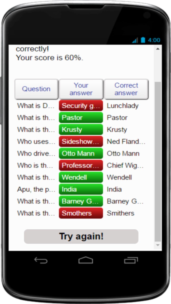 Homer Quiz - App on Amazon Appstore