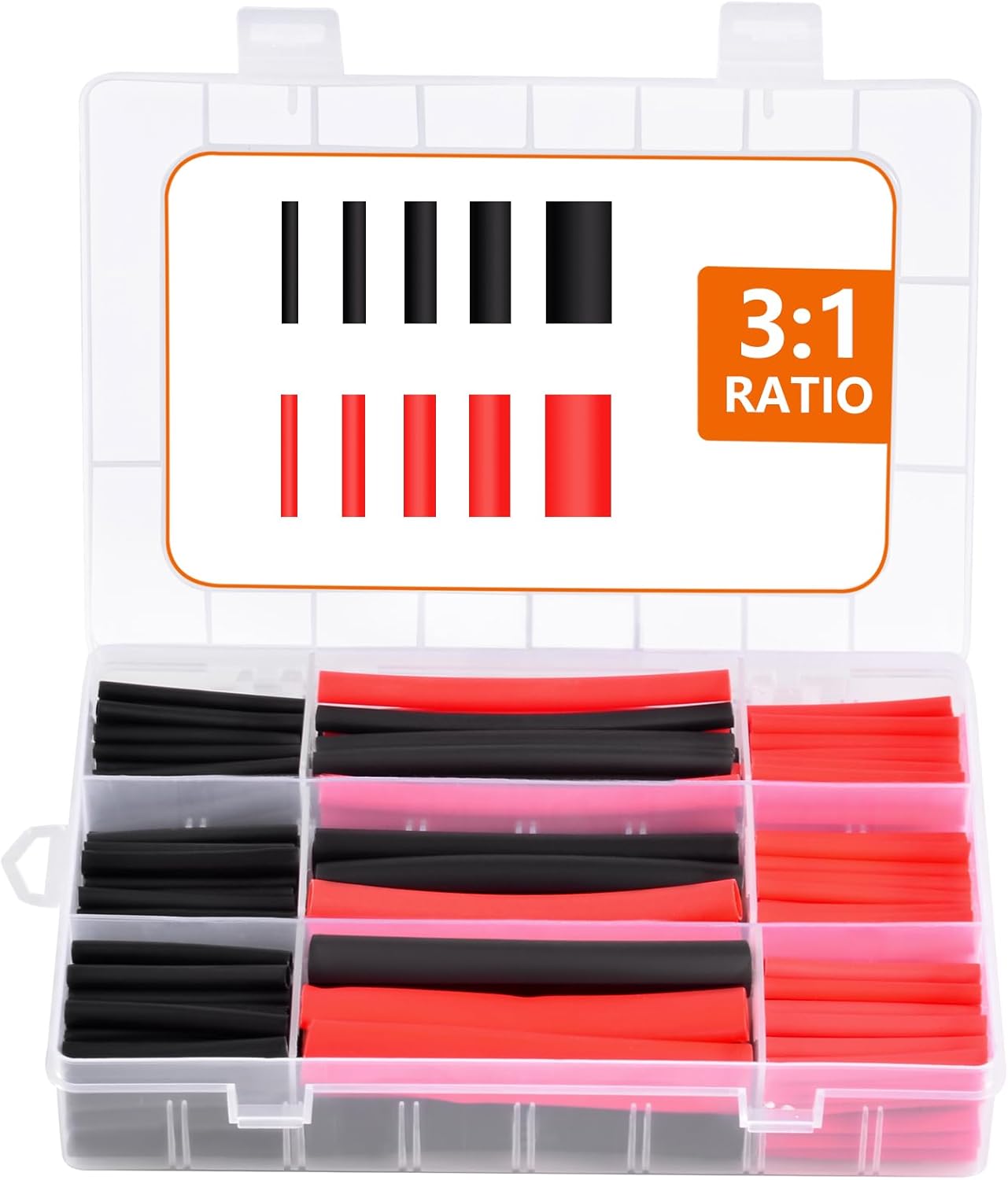 Schrumpfschlauch Set, 3:1 Schrumpfverhältnis mit kleber und Doppelwand Eventronic wasserdicht ...