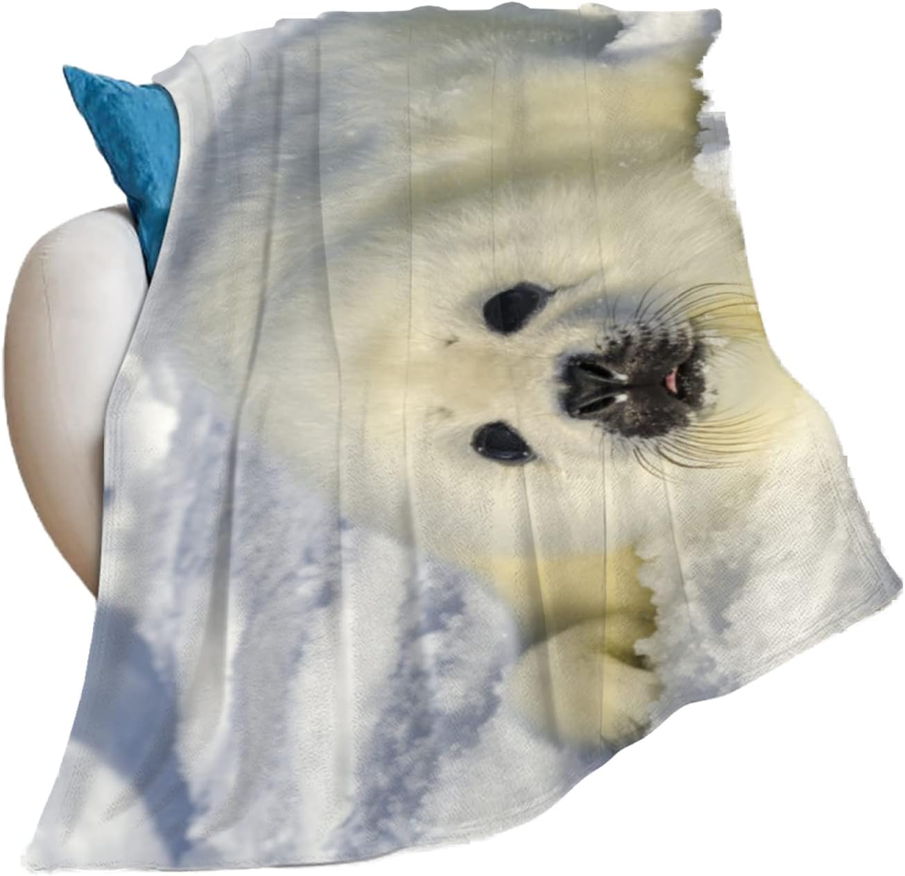Amazon.com: Fleece Blanket Seal Pups Throw Blanket - Super Soft Cozy ...