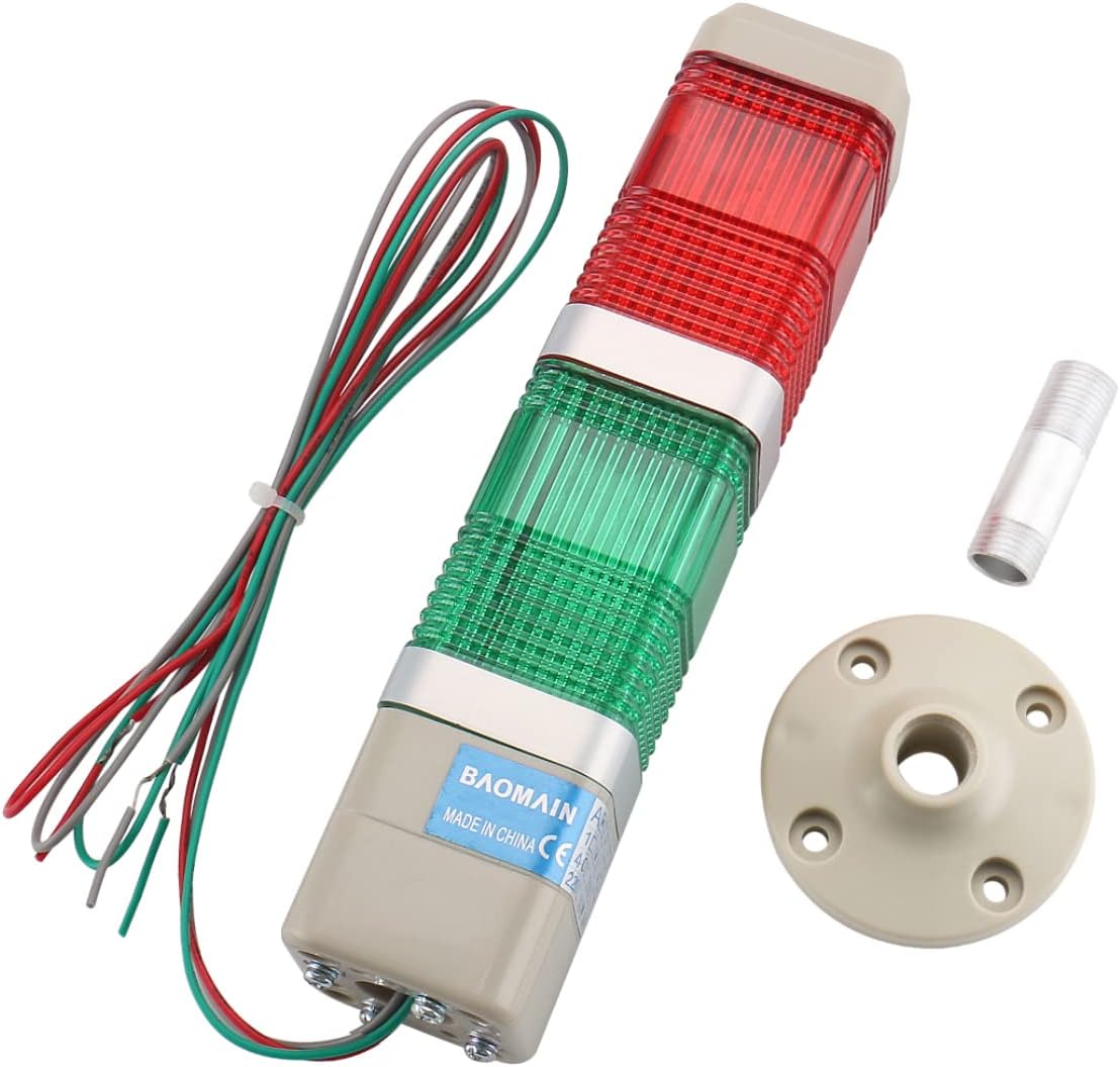 Amazon.com: Baomain Industrial Signal Light Column LED Alarm Square ...