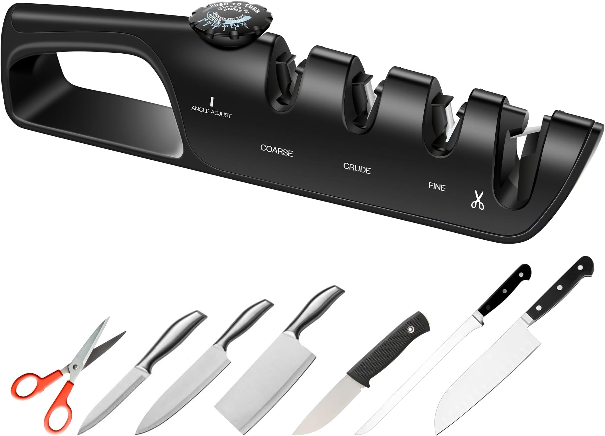 Lantana Smart Sharp Knife Sharpener - Professional 3 Stage Manual ...