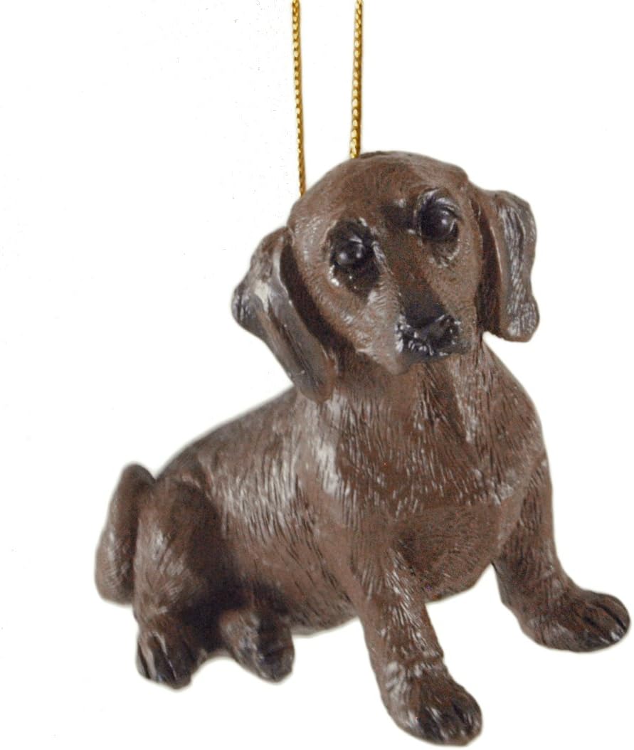 Amazon.de: Dackel, sitzender Hund, Weihnachtsdekoration, Braun