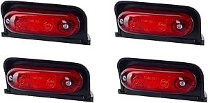 4 x 3 SMD LED Red Roof Light Side Light Side Light 12 V 24 V with E ...