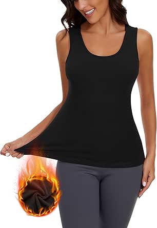 Amazon.com: WOWENY Women Sleeveless Thermal Tank Top for Cold Weather ...