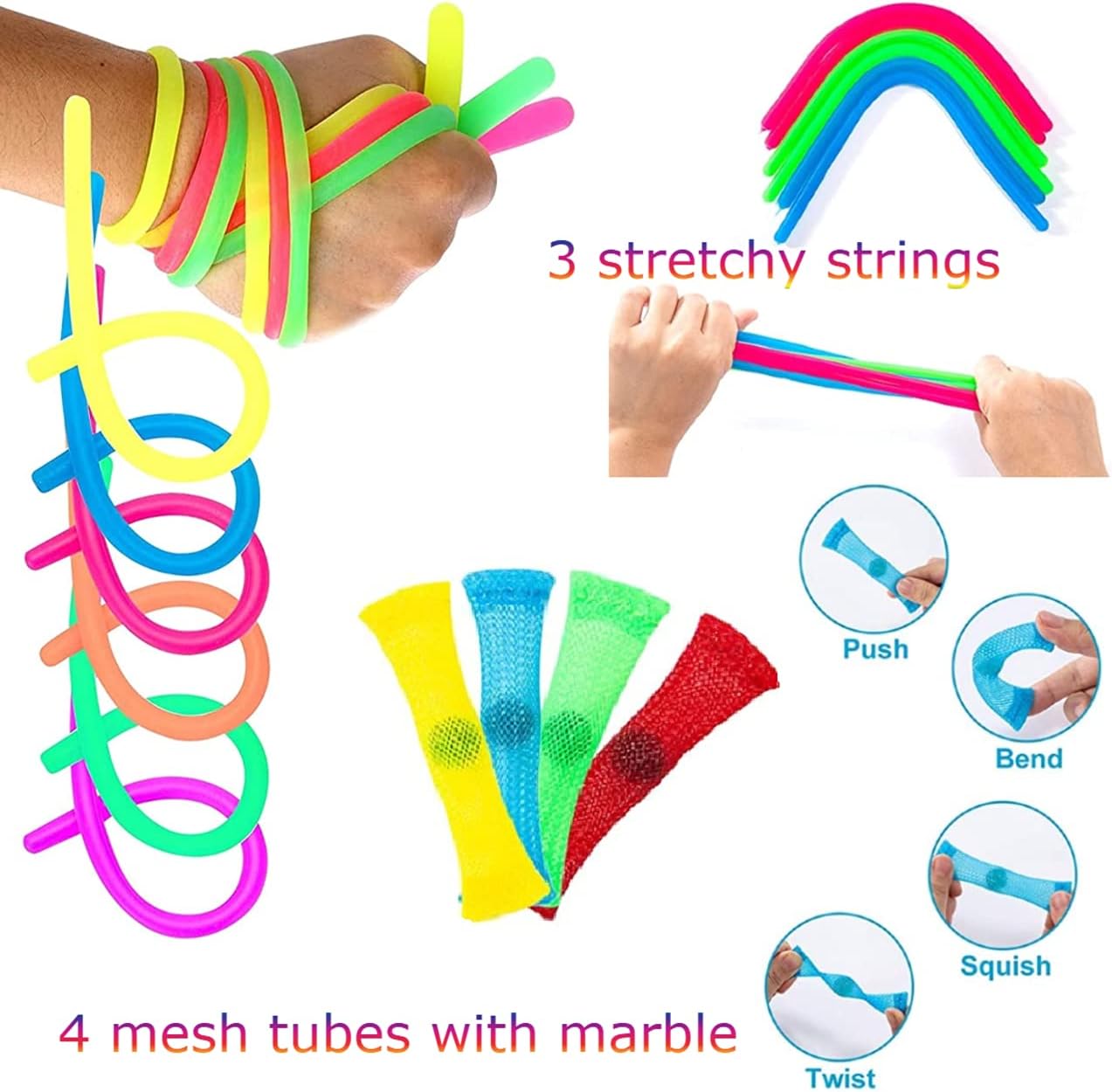 Amanisa Toys Sensory Fidget Toy Set Pack, Stress Anxiety Relief Kit, Special Needs, Autism, ADHD ...