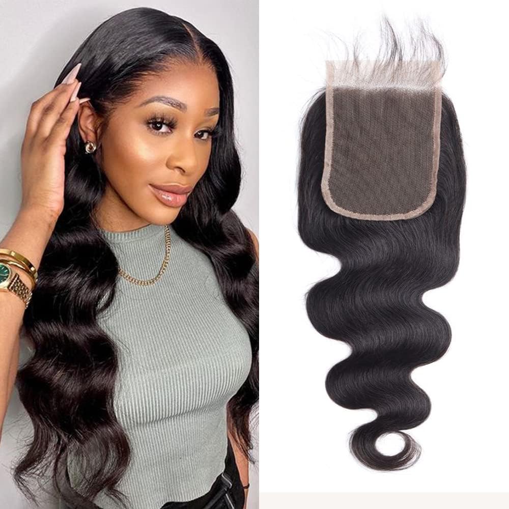 Amazon.com : 4x4 Transparent HD Lace Closure Only Body Wave Hair ...