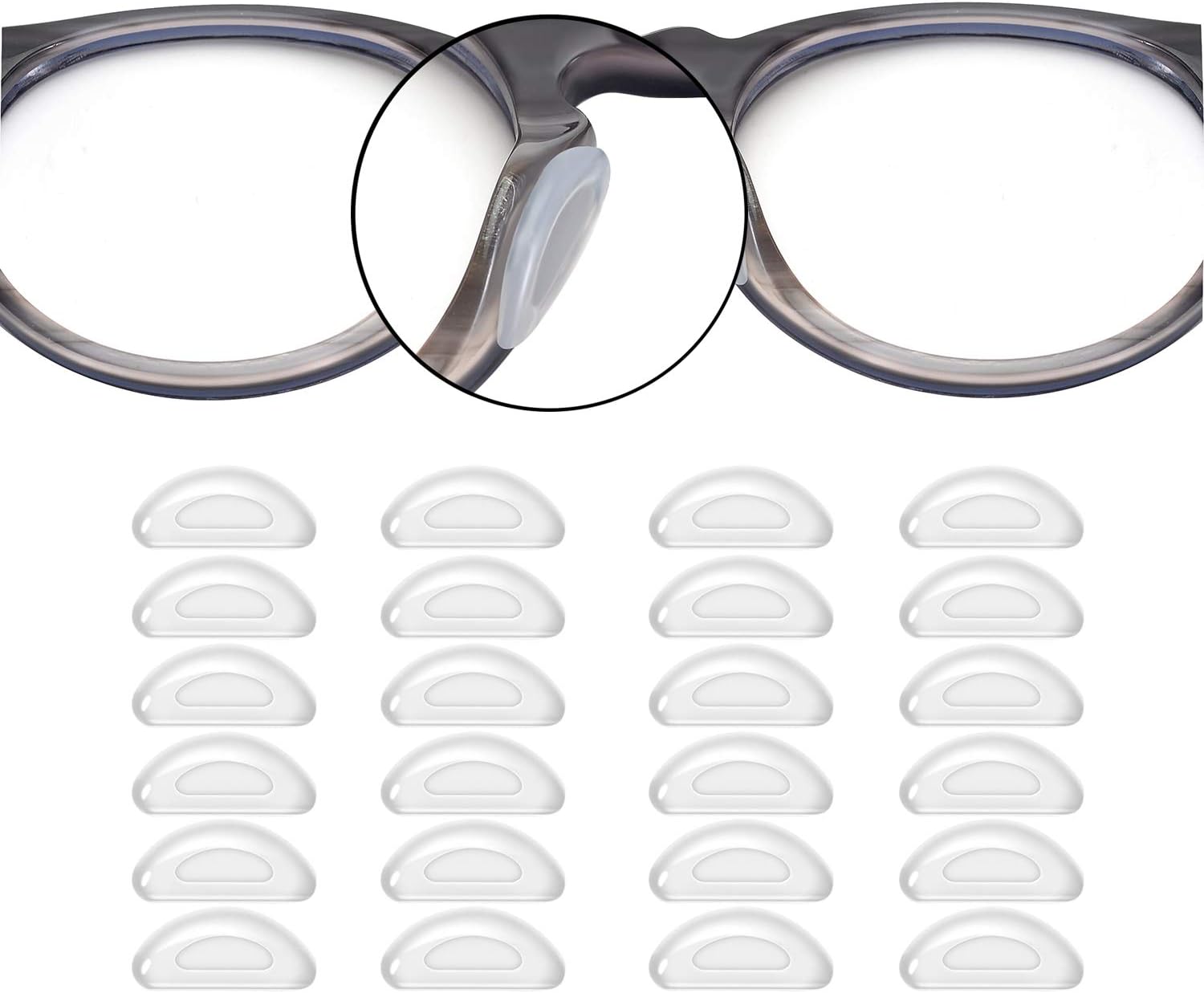 Amazon.com: SMARTTOP 1.0mm Eyeglass Nose Pads 12 Pairs Stick On ...
