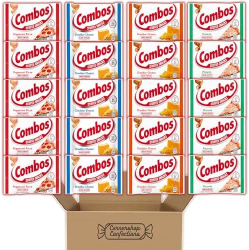 Amazon.com: Combos Stuffed Snack 20 Bag 4 Flavor Bulk Variety Share ...