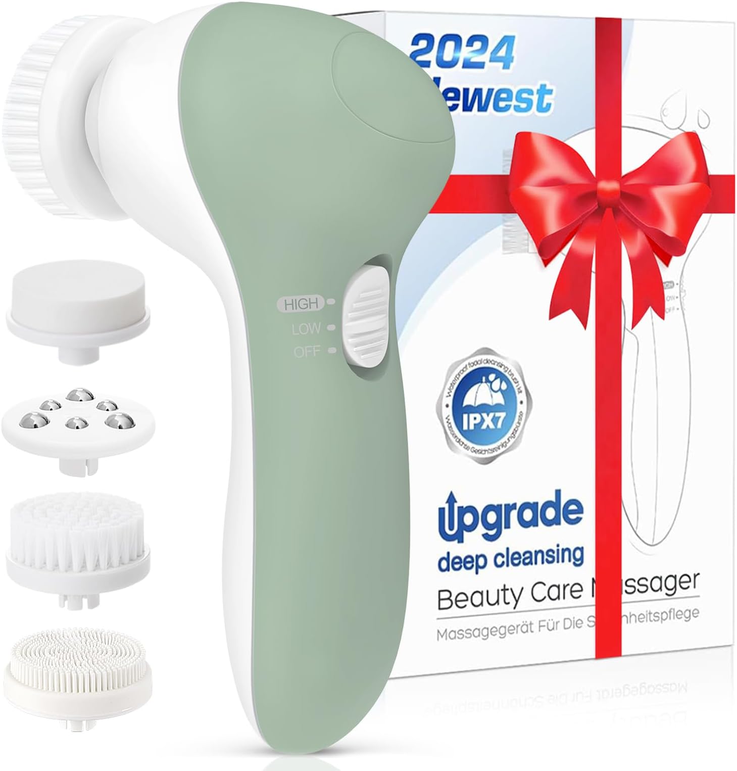 Amazon.com: COSLUS Facial Cleansing Brush Silicone Face Scrubber: 2 in1 ...