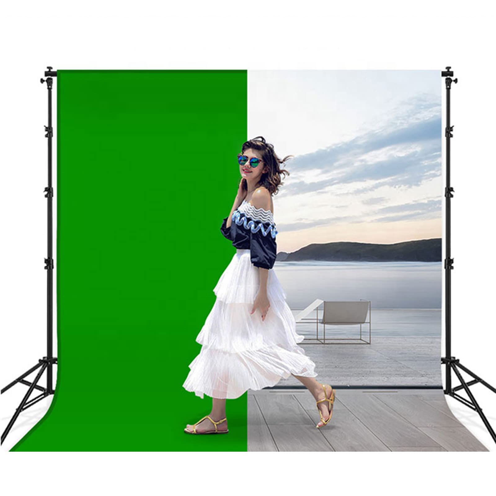 Buy Green Screen Background, 2m x 3m（9.5 x 6.5 ft ）Portable GreenScreen ...