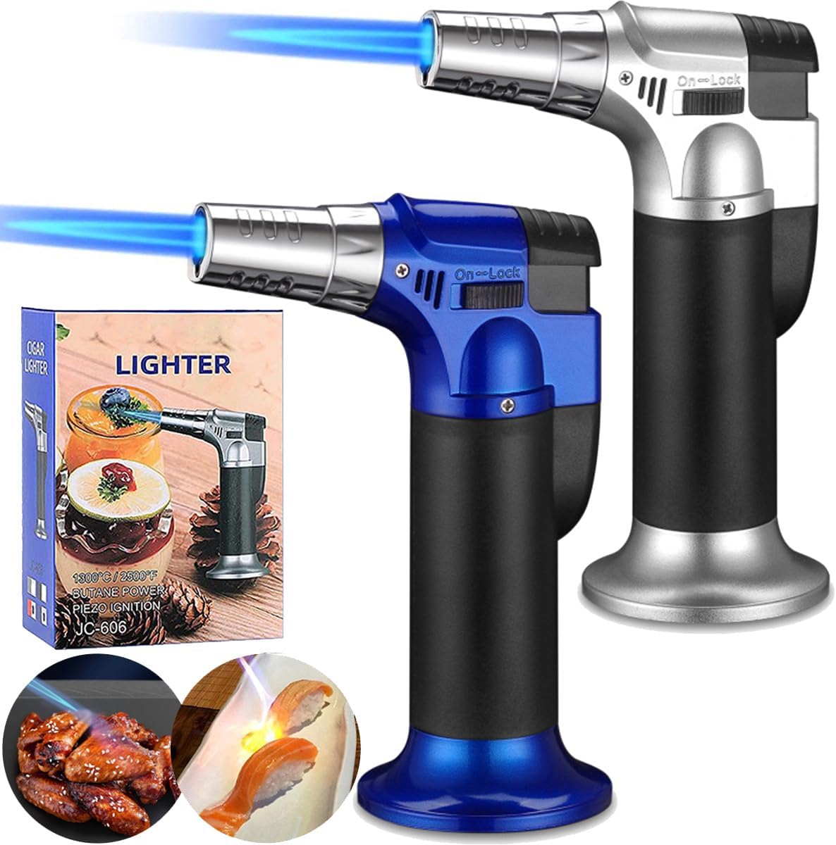 Amazon.com: Morisk Butane Torch Lighter, Refillable Kitchen Blow Torch ...