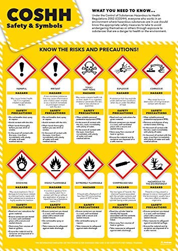 Coshh Safety And Symbols Health And Safety Posters Laminated Gloss ...
