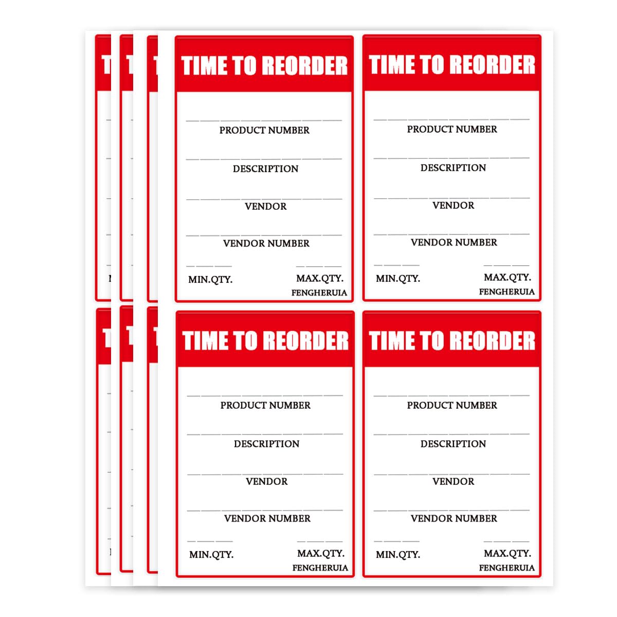 Amazon.com : Generic Time to Reorder Stickers 2x3 Inch Warehouse ...