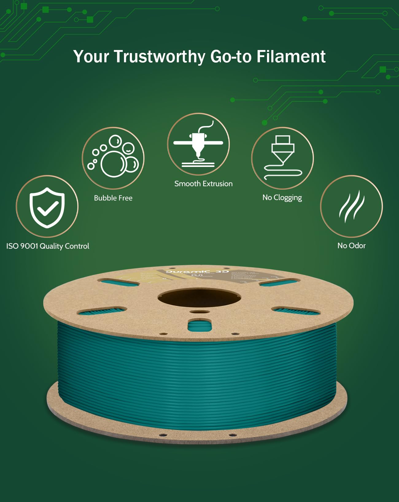 Snapklik.com : DURAMIC 3D PLA Filament 1.75mm 1kg Spool, Jam-Free High ...