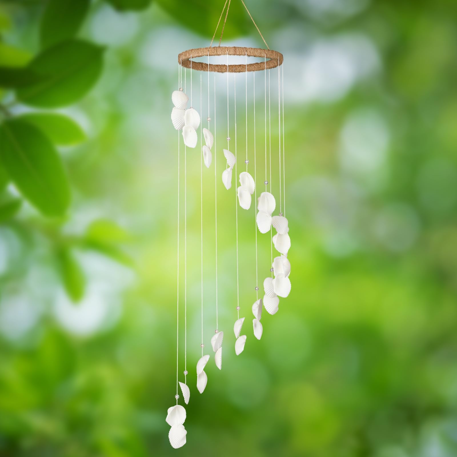 Amazon.com : Marsui Seashell Wind Chimes for Outside, 28 Inch Hanging ...