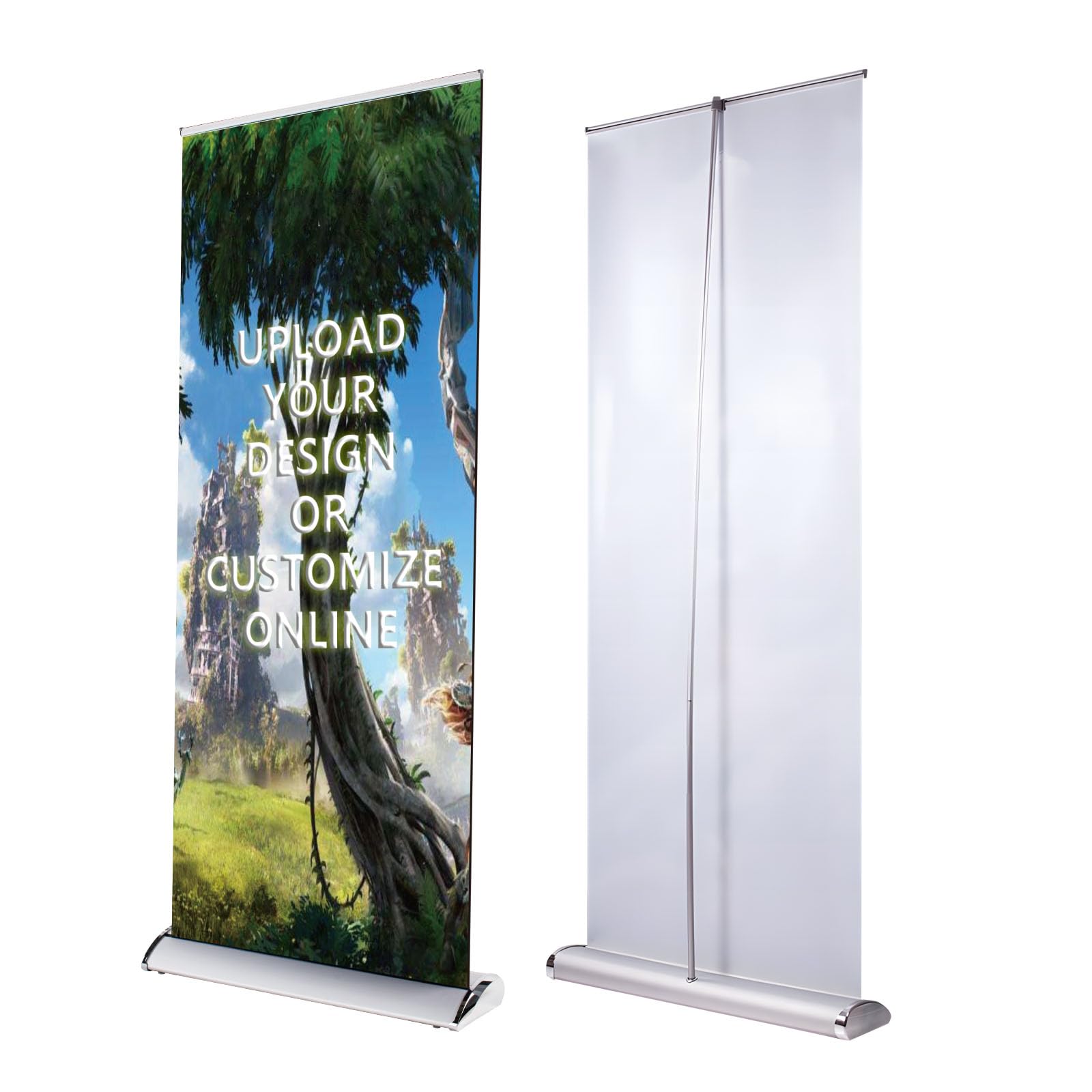 Amazon.com: NEWsandor Customizable Retractable Roll Up Banner Stand ...