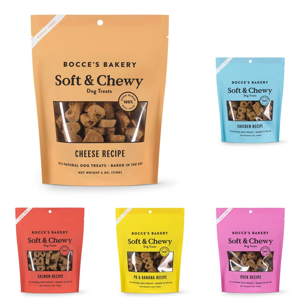 Amazon.com : Bocce's Bakery Oven Baked Soft & Chewy Treat Bundle for ...