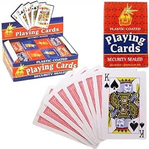 Playing Cards Plastic Coated 12pack/Display (300002) : Amazon.co.uk ...