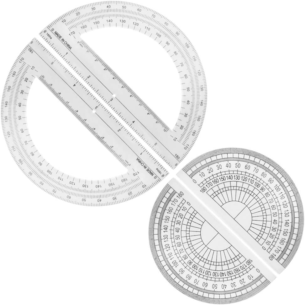 Amazon.com : Plastic Protractor Math Protractors 180 Degrees, 4 Inch ...