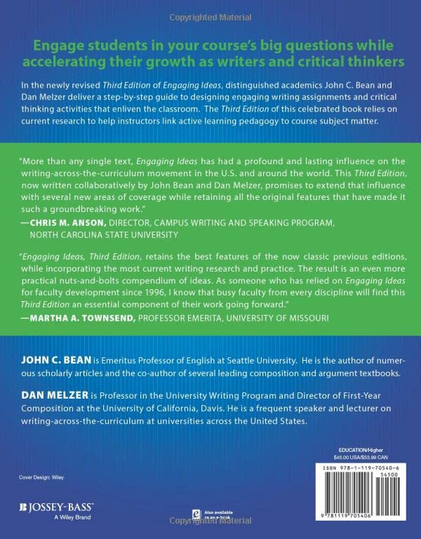 Snapklik.com : Engaging Ideas: The Professors Guide To Integrating Writing