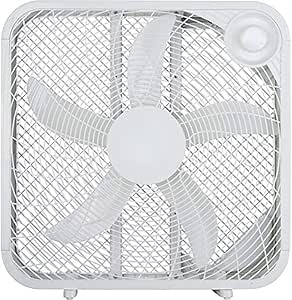 Amazon.com: 20" Box Fan, 3 Settings, Max Cooling Technology, Carry ...
