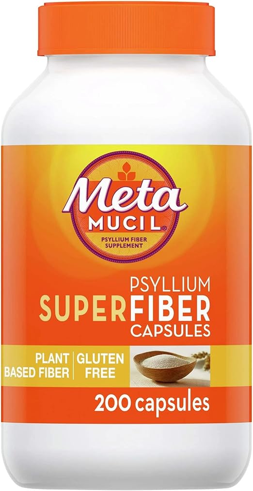 Amazon.com: Metamucil SuperFiber Psyllium Capsules, Gluten Free and ...