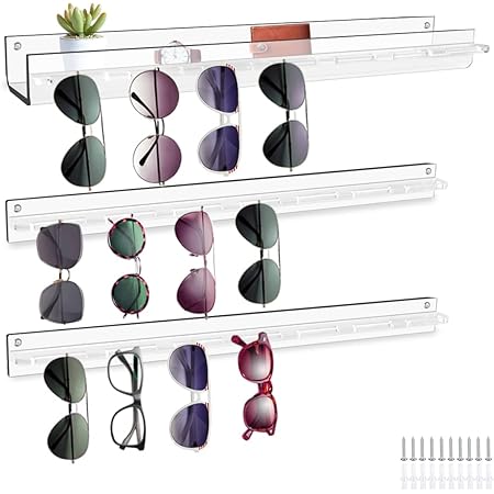 Amazon.com: 5 Pack Acrylic Sunglasses Organizer Storage Sunglasses ...