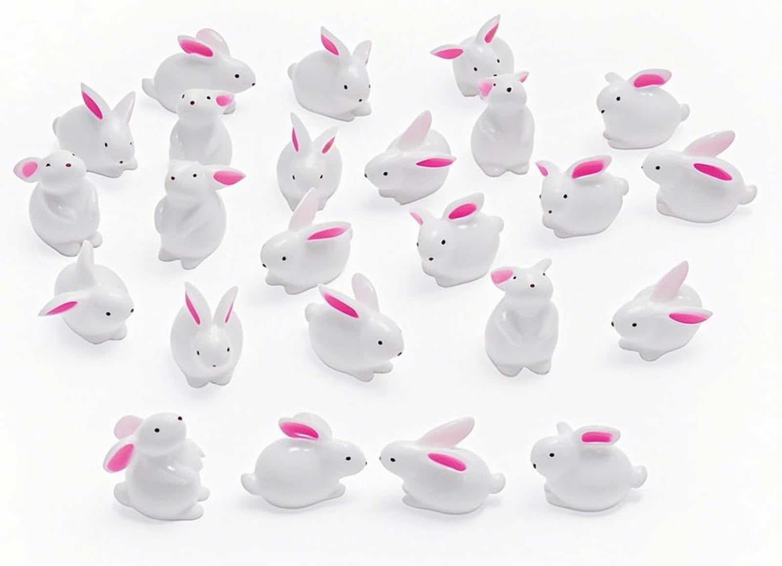 Amazon.com: Pinenjoy 20Pcs Realistic Miniature Rabbit Figurines Cute ...