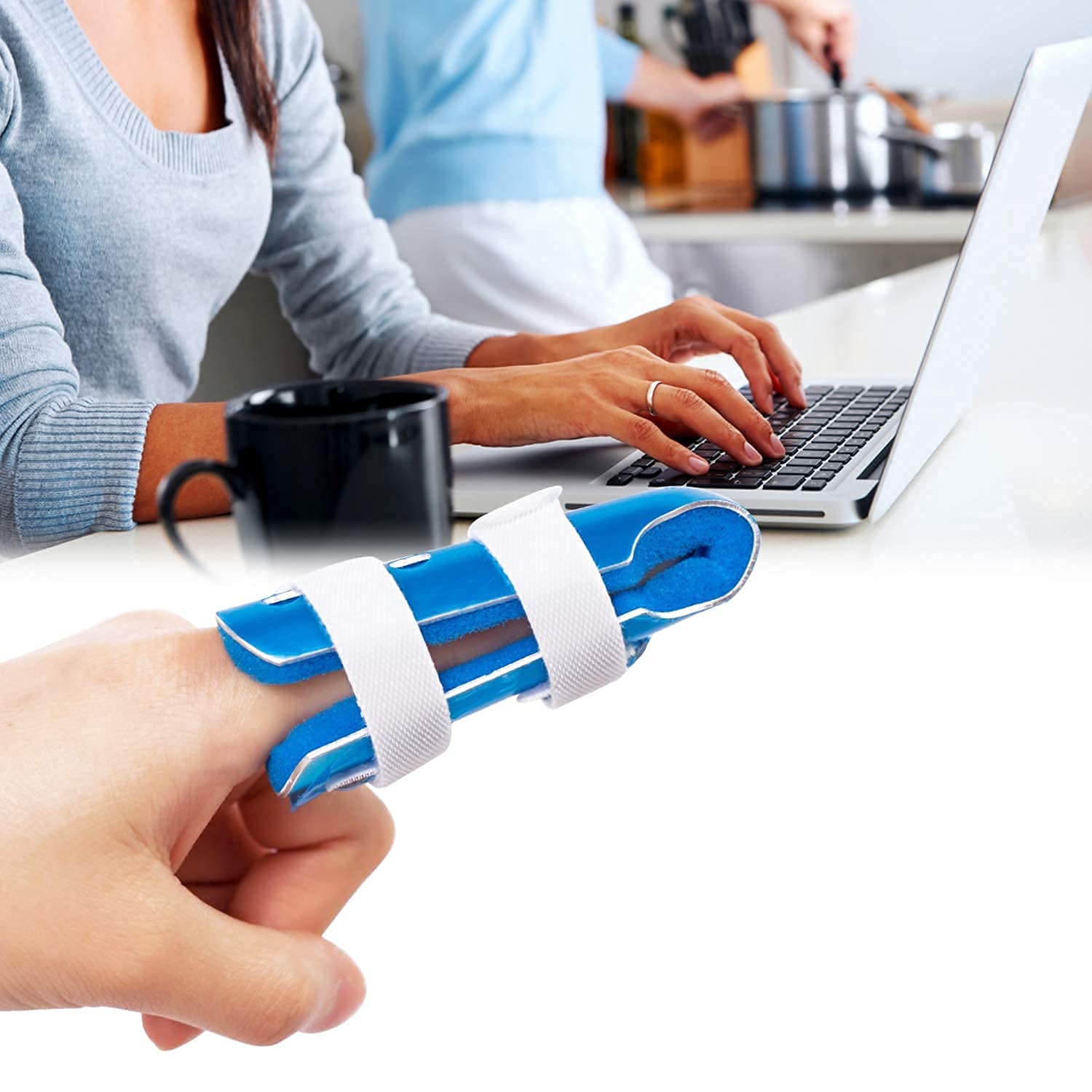 Sumifun Finger Splints, 3 Sizes of Finger Support with...B07RKP5PSC ...