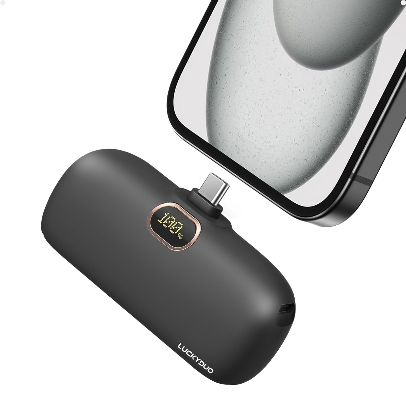 LUCKYDUO Mini Power Bank 5000mAh Compact Wireless Battery Pack,Small ...