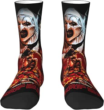 Amazon.com: Gowcfvahi Horror Movie Terrifier Socks Cartoon Long Socks ...