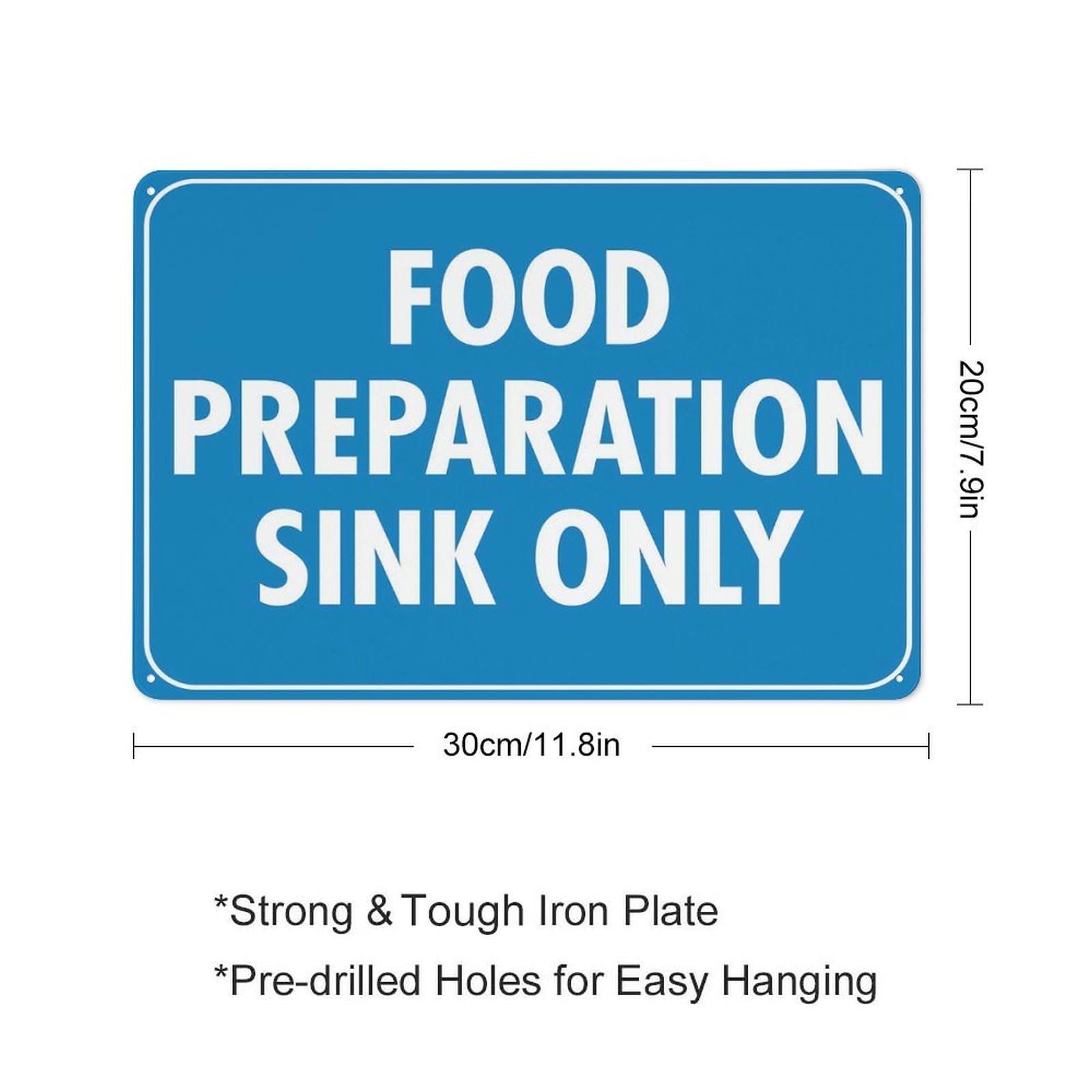 Food Prep Signs Notice Food Preparation Area, Dairy Only Sign