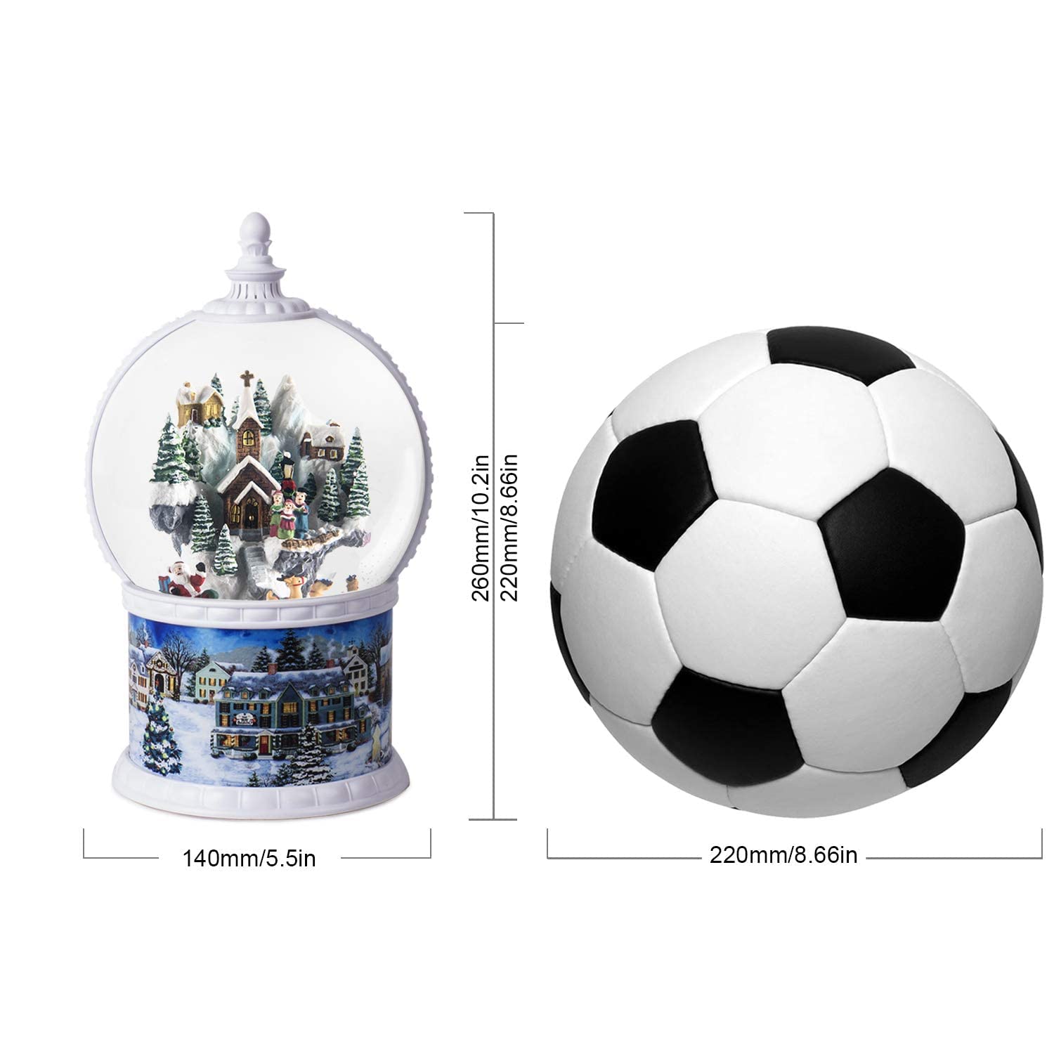 Soccer Girl Snow Globe