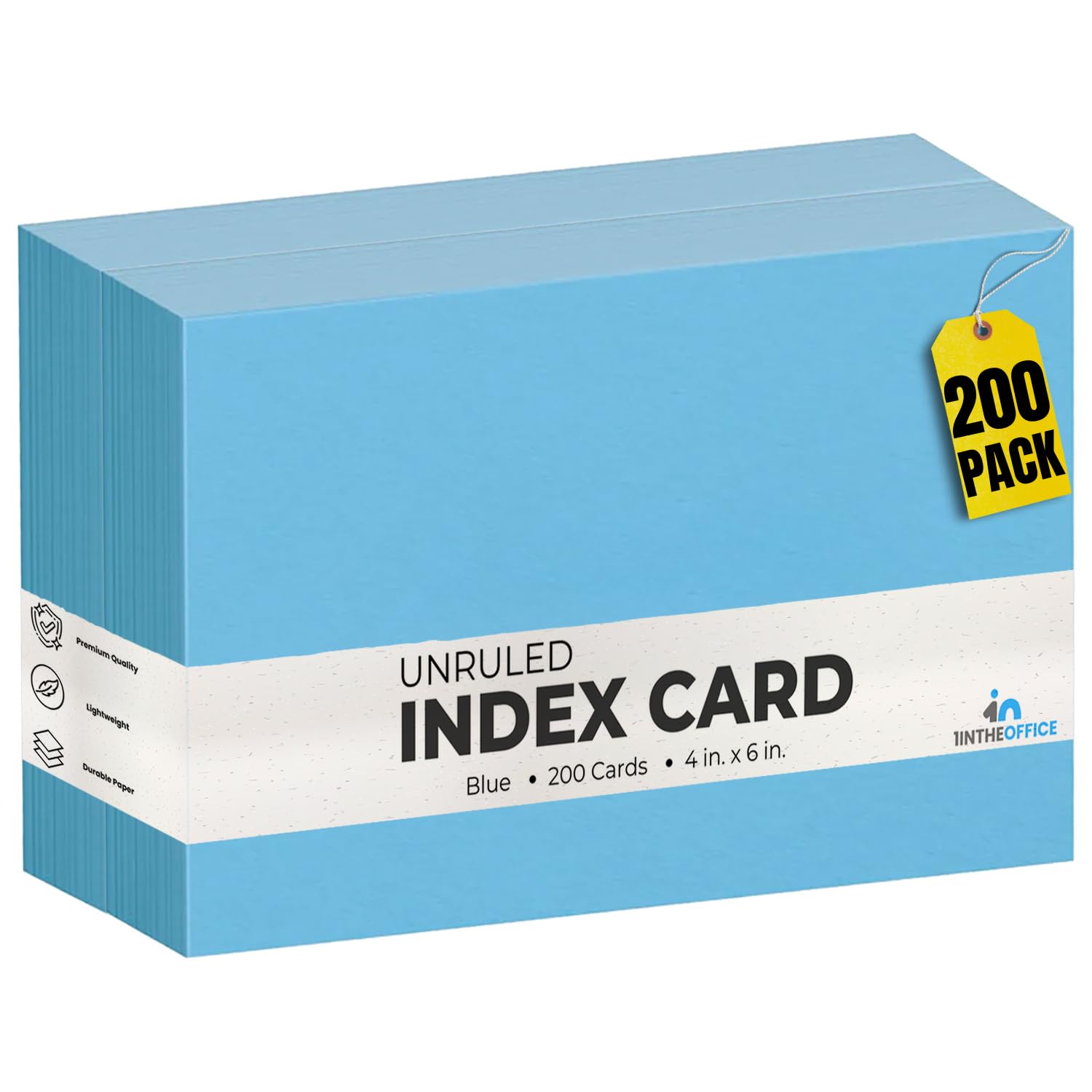 Snapklik.com : 1InTheOffice Index Cards Blue Colored Unruled 4X6