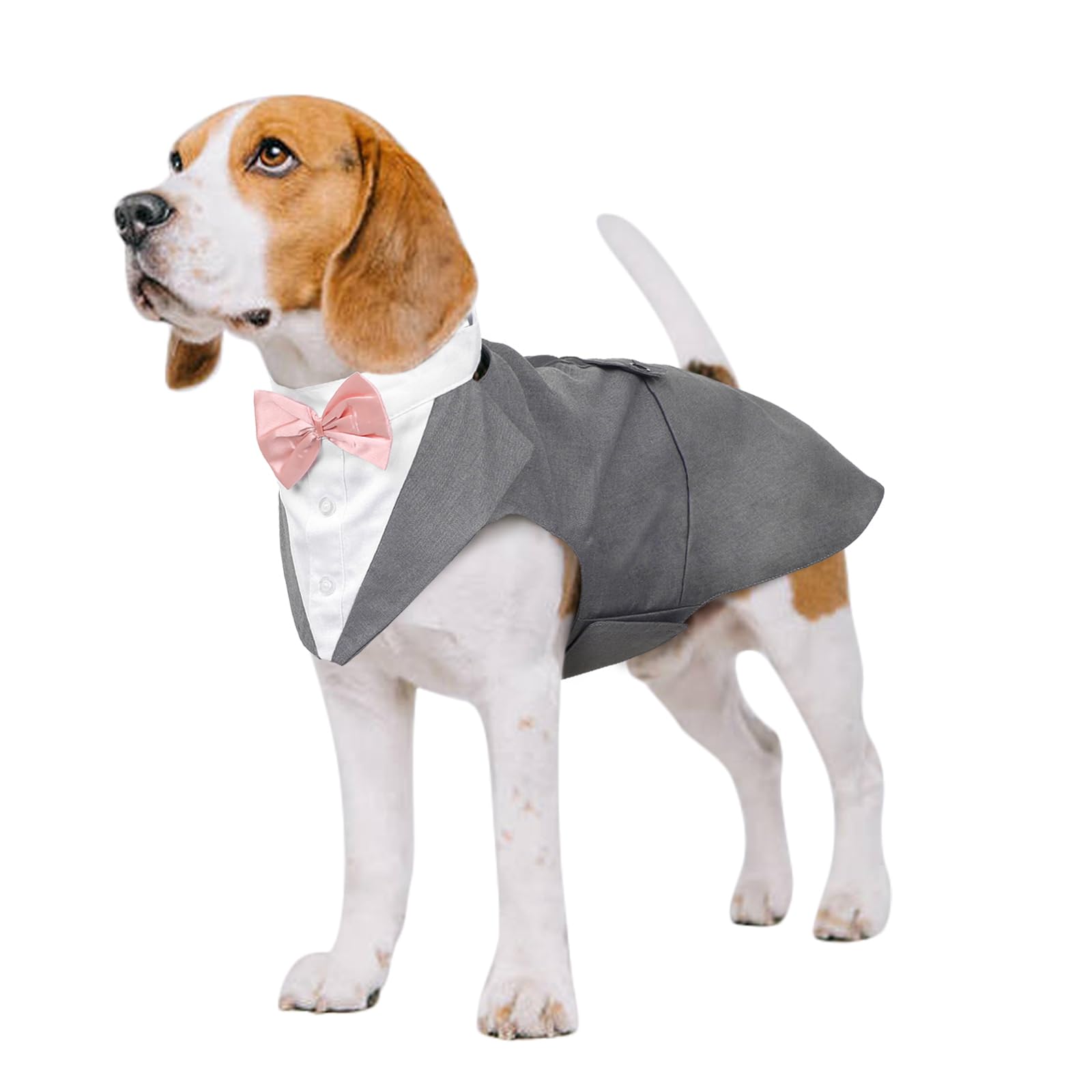 Kuoser Dog Tuxedo, Dog Wedding Suit and Bandana Set, Pet Clothes Puppy ...