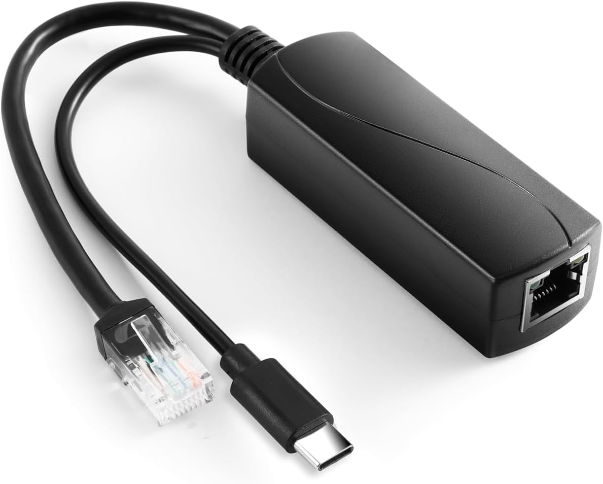 Amazon.com: REVODATA 2.5G Type C PoE Splitter 5V/3A, 48V PoE to USB-C ...