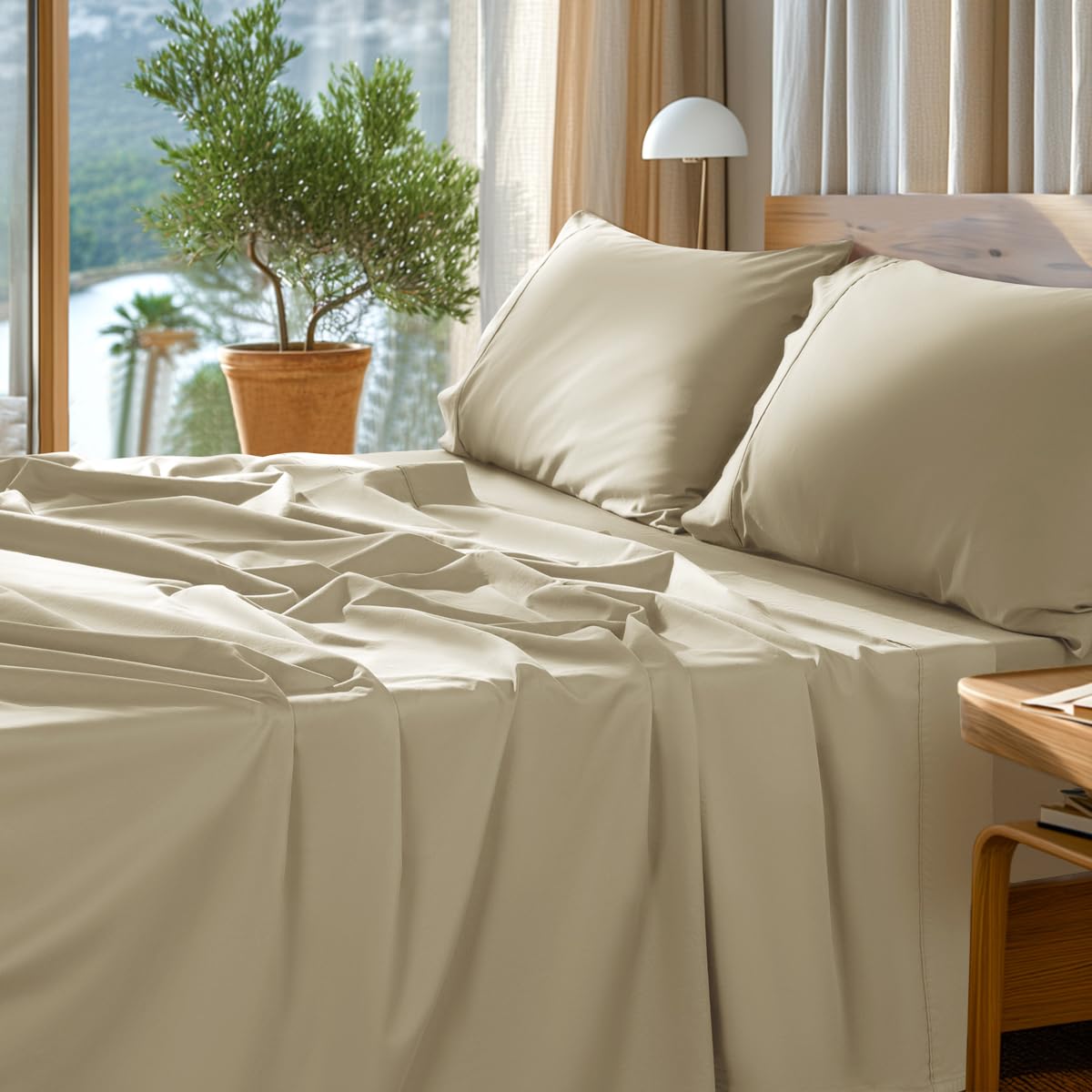 Amazon.com: SONORO KATE 100% Egyptian Cotton Sheets Set - 1000 High ...