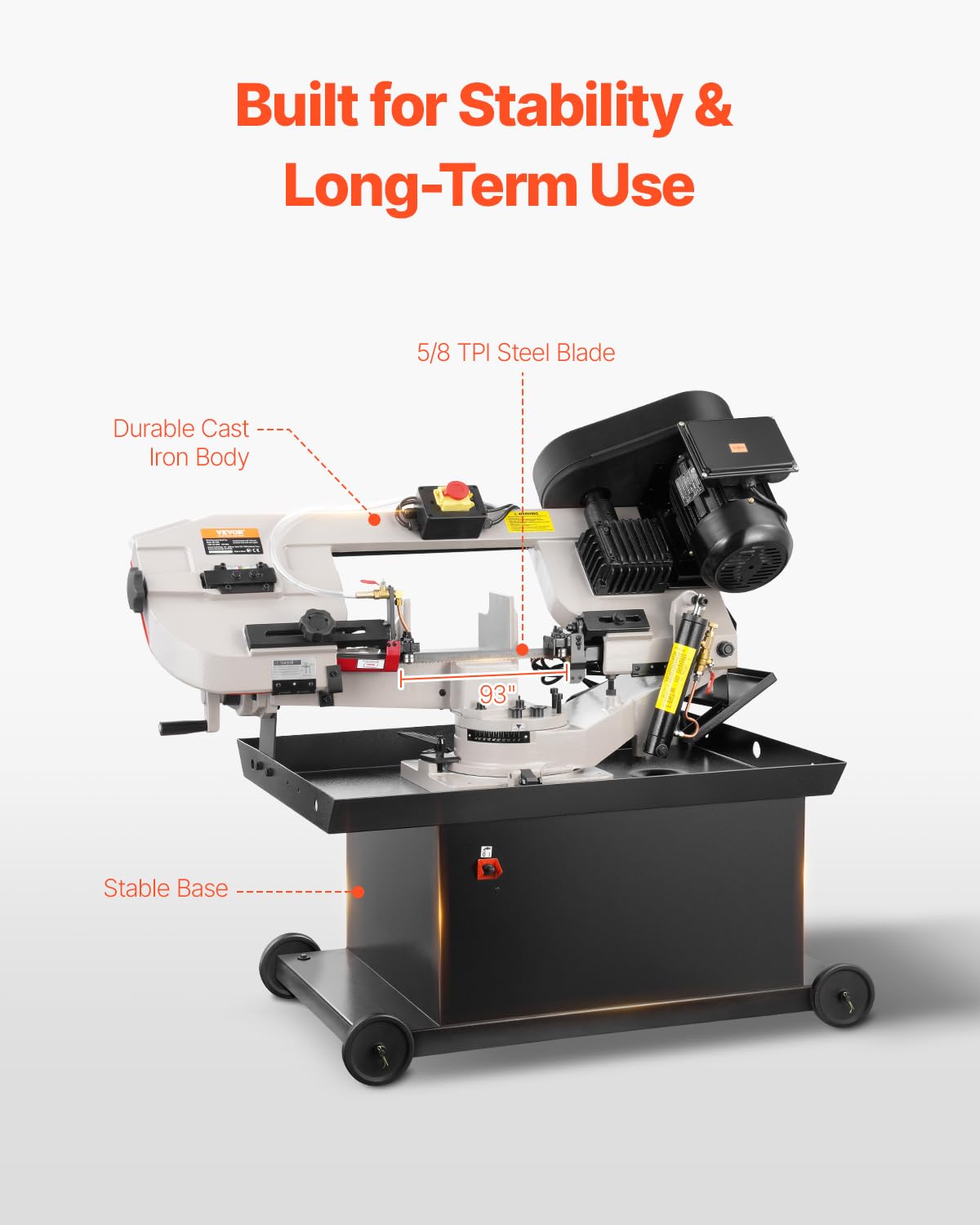 Horizontal Band Saws VEVOR Metal Horizontal Band Saw, 4 In X 6 In ...