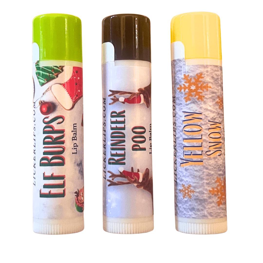 Amazon.com : Lickerlips Christmas Holiday Lip Balms, Gag Gifts ...