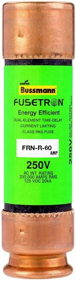 Bussmann FRS-R-60 60 Amp Fusetron Dual Element Time-Delay Current ...