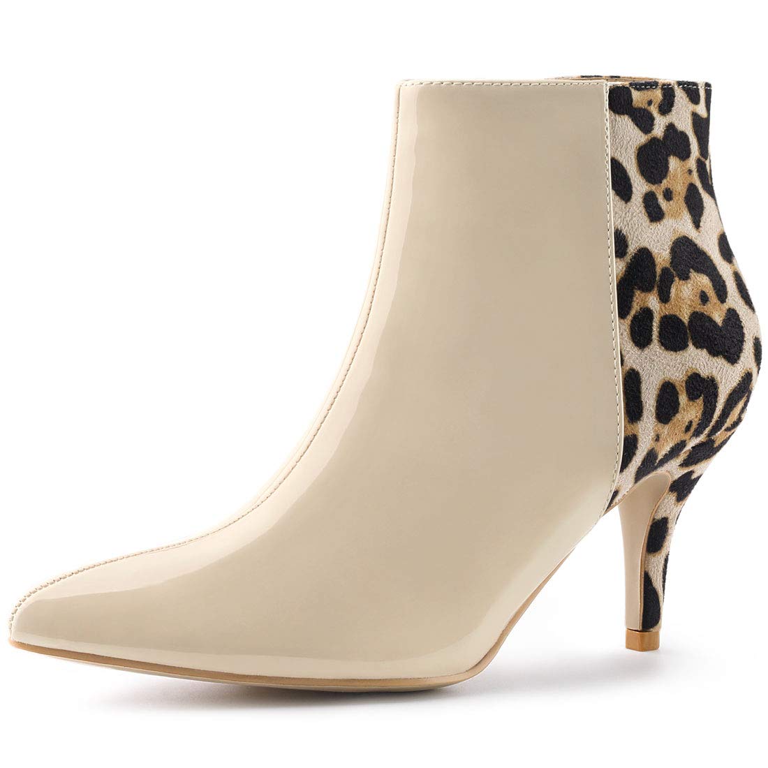 Amazon.com | Allegra K Women's Contrast Color Leopard Print Stiletto ...