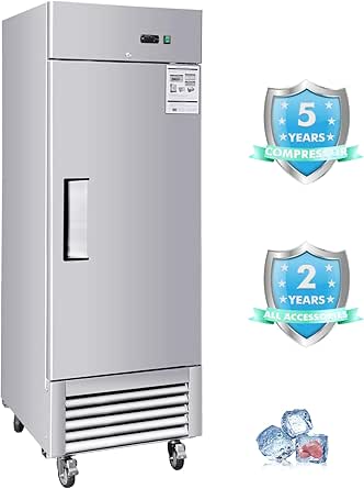 Amazon.com: Commercial Freezer, 27" Stainless Steel Upright Freezer,-8 ...