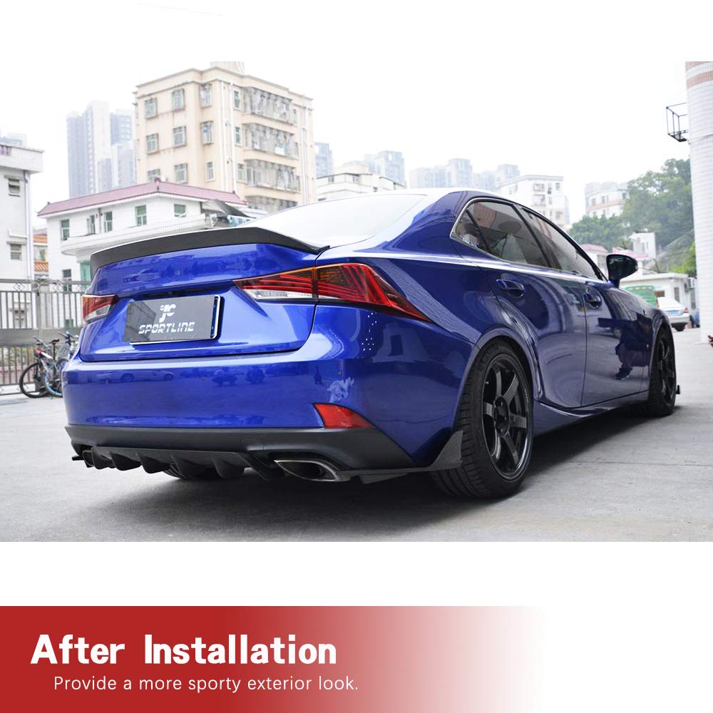 JC SPORTLINE Carbon Fiber Rear Diffuser fits for Lexus Is300 Is350 Base ...