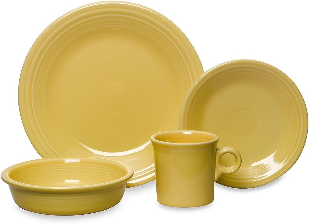 Amazon.com | Fiesta Sunflower 16-Piece Dinnerware Set, Service for 4 ...