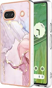 Amazon.com: Monwutong Slim Fit Phone Case for Google Pixel 7A,Shiny IMD Marble Pattern Fashion ...