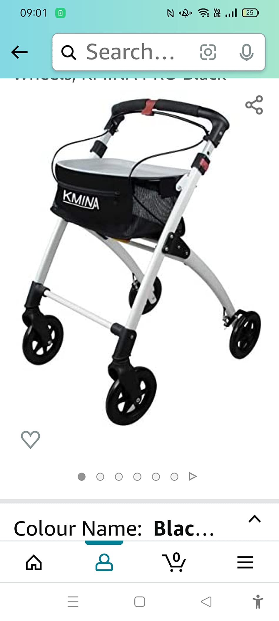 KMINA PRO - Lightweight Rollator, Mobility Walker, Rollators 4 Wheel ...