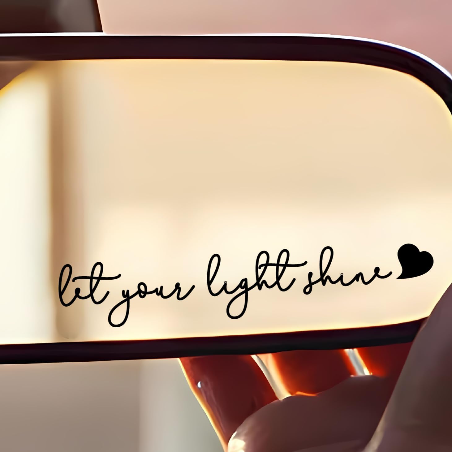 Amazon.com: 3X Let Your Light Shine Car Mirror Stickers, Rearview ...