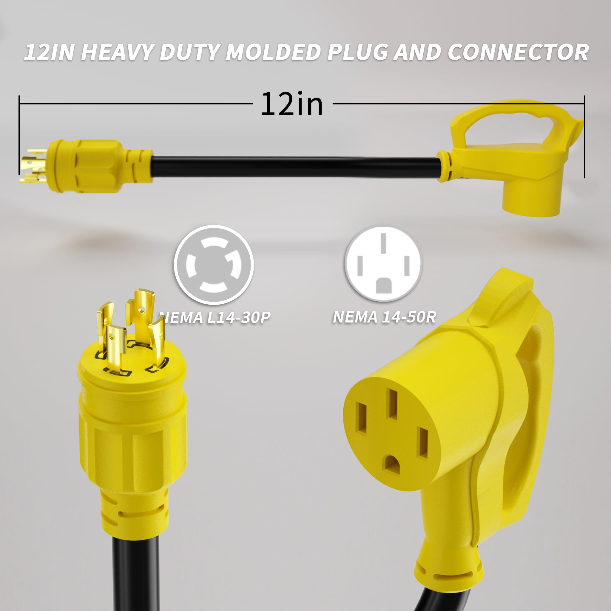 Snapklik.com : PlugSaf 4 Prong 30 Amp To 50 Amp RV Generator Adapter ...