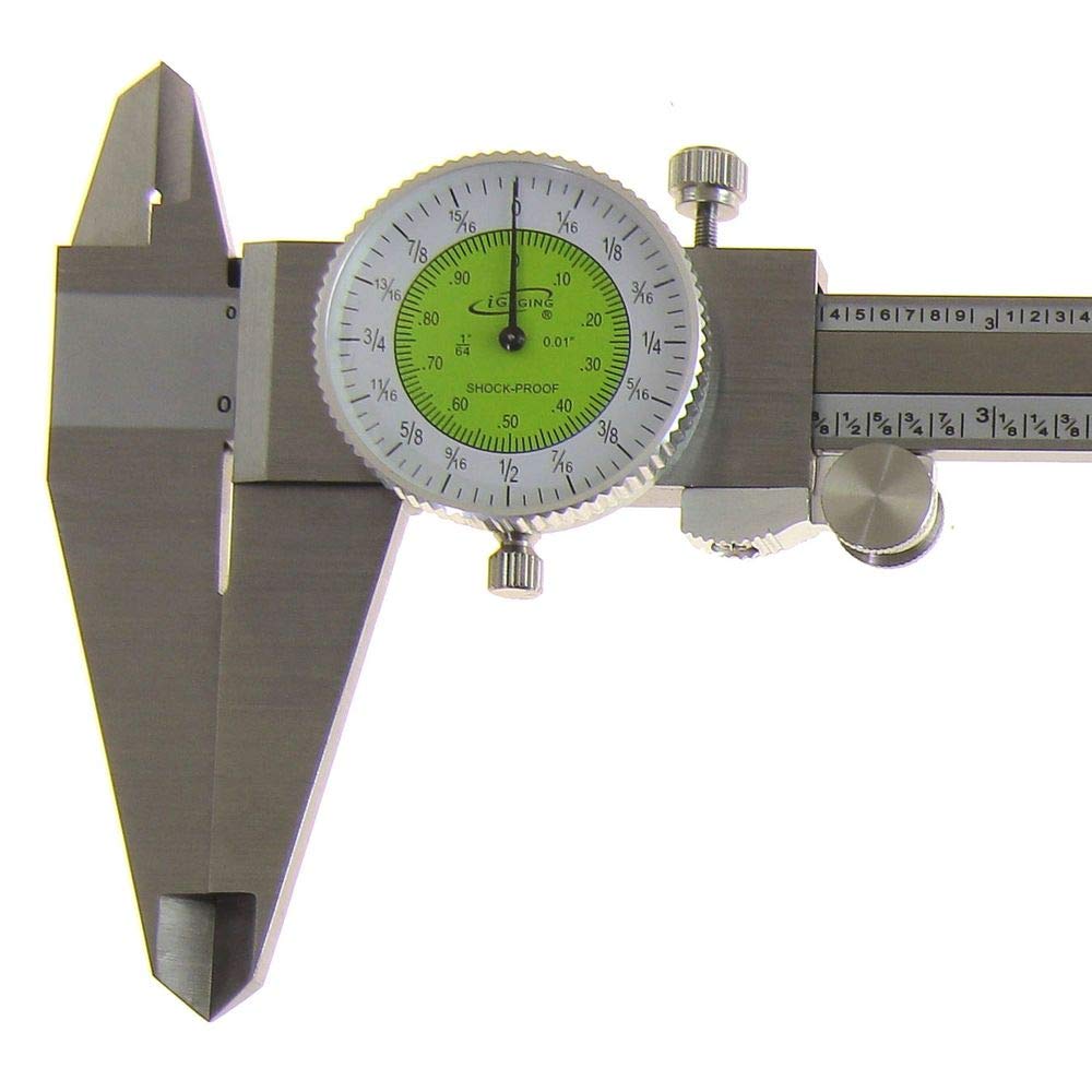 Snapklik.com : 12 Fractional & Decimal Inch Combination Dial Caliper